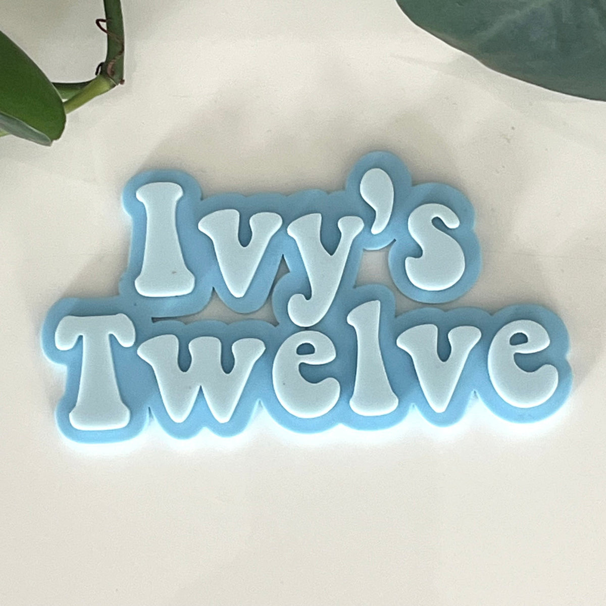 Custom Groovy Name and Age Cake Charm Double Layered – Geez Creations