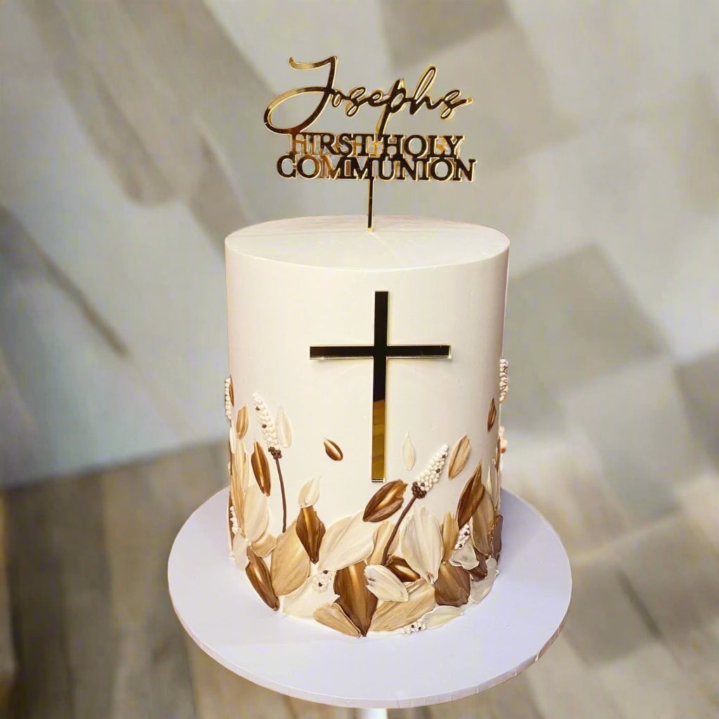 Custom First Holy Communion Cake Topper Set – Geez Creations