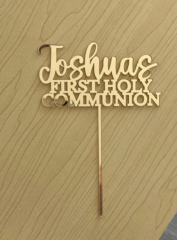 Custom First Holy Communion Cake Topper Set – Geez Creations