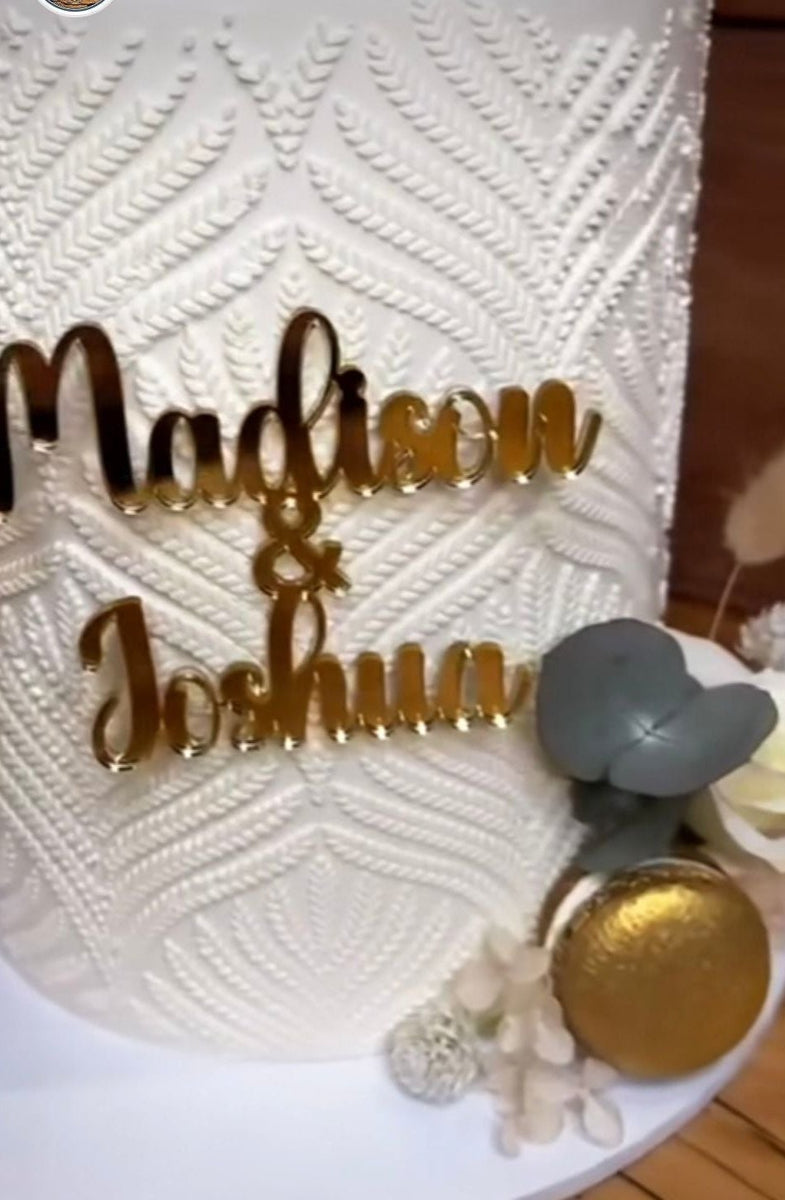 Custom Name Cake Charm Christening Cake Set – Geez Creations