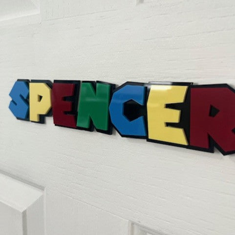 Personalised Kids Name Door & Wall Sign in Super Vibrant Colours – Geez ...